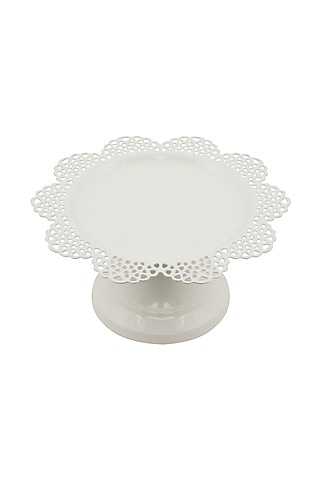 Elan Scallop Cake Stand with Server (Ivory) by Living with Elan at ...