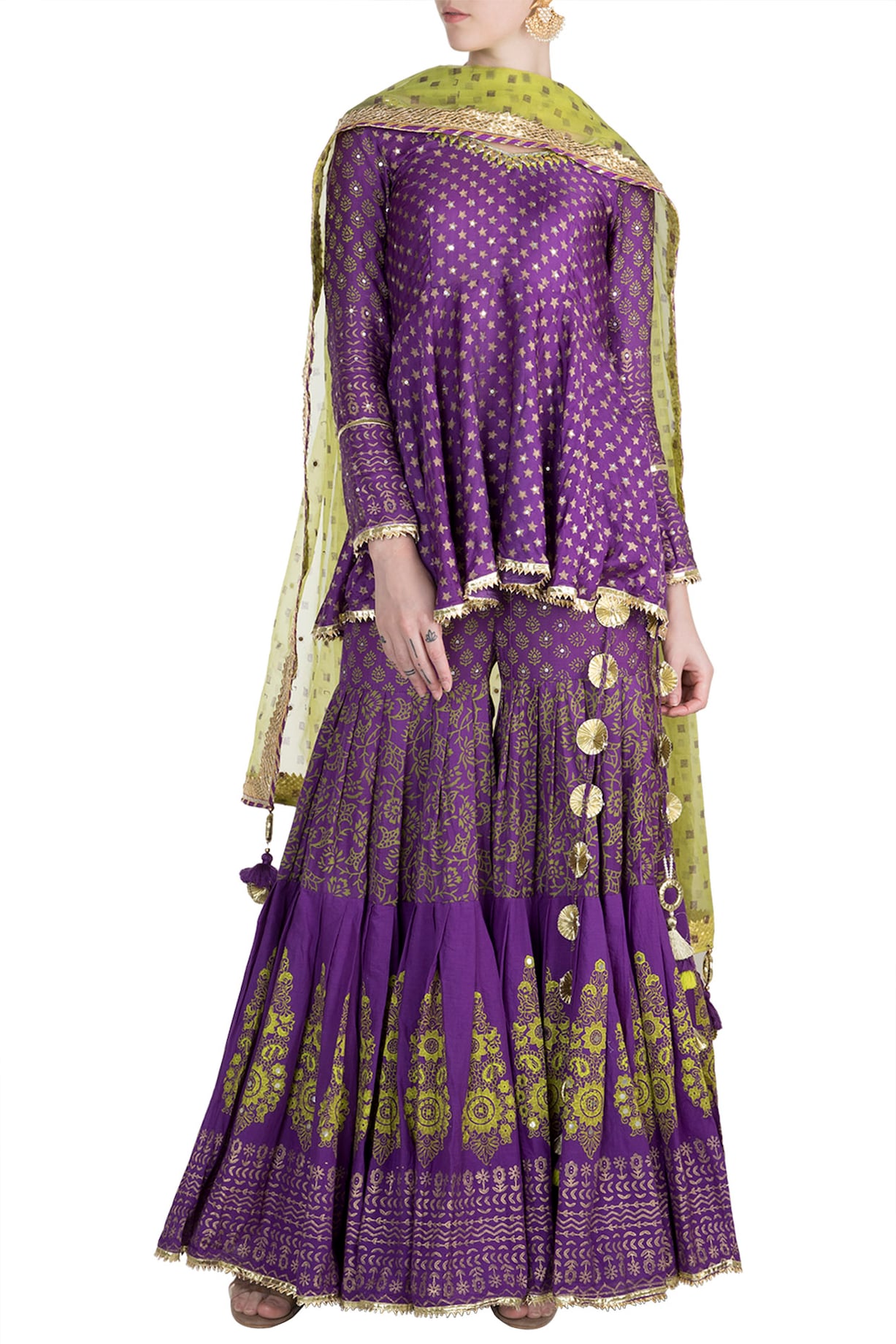 Purple Cotton Sharara Set Design by Maayera Jaipur at Pernia's Pop Up ...