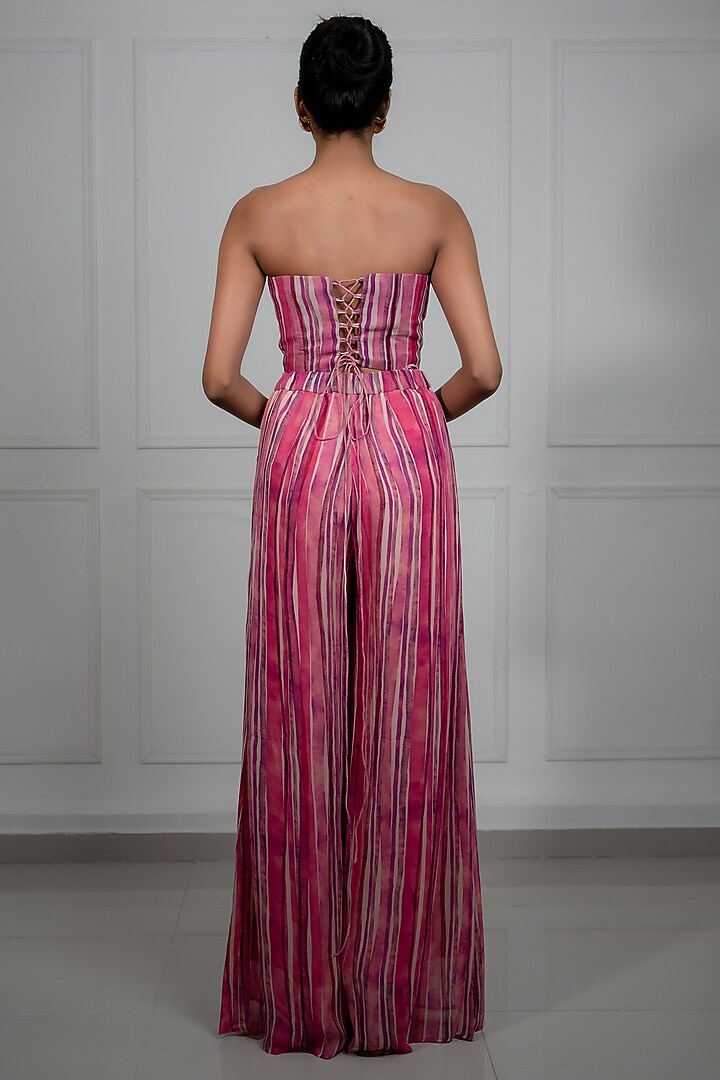 Pink Georgette Co-Ord Set by Mansi Gajjar at Pernia's Pop Up Shop 2025