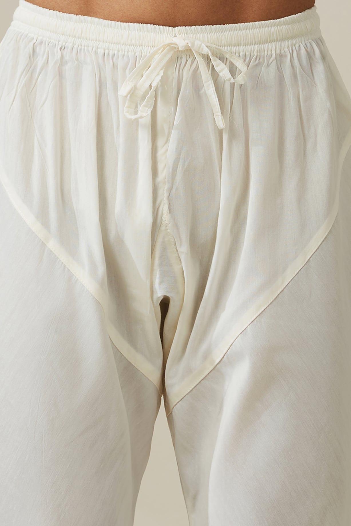 Buy Twamev Off-White Blended Cotton Chikankari Embroidered Sherwani Set ...