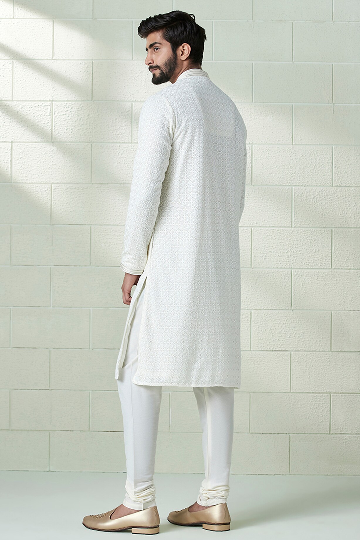 Buy Twamev White Georgette Chikankari Embroidered Kurta Set at Pernia ...