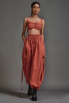 Blue Cotton Pocket Corset by Mati at Pernia's Pop Up Shop 2025