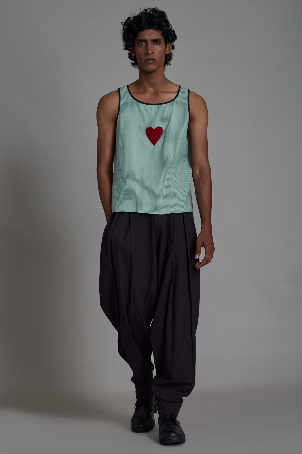 Blue & Black Cotton Handwoven Co-Ord Set by Mati Men at Pernia's Pop Up ...