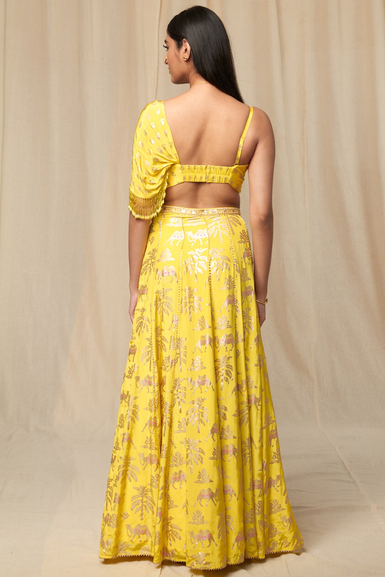 Lemon Yellow Oasis Wedding Lehenga Set by Masaba at Pernia's Pop Up ...