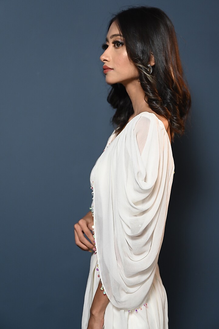 White Cotton Pant Set Design By Maarya By Manisha Arya At Pernias Pop Up Shop 2024
