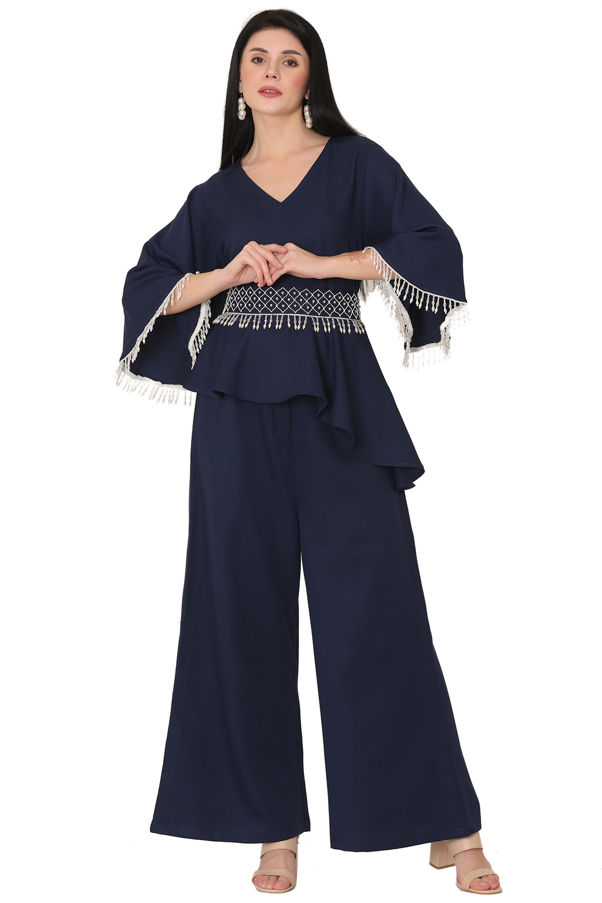 Blue Imported Crepe Pant Set by Midori by SGV at Pernia's Pop Up Shop 2025