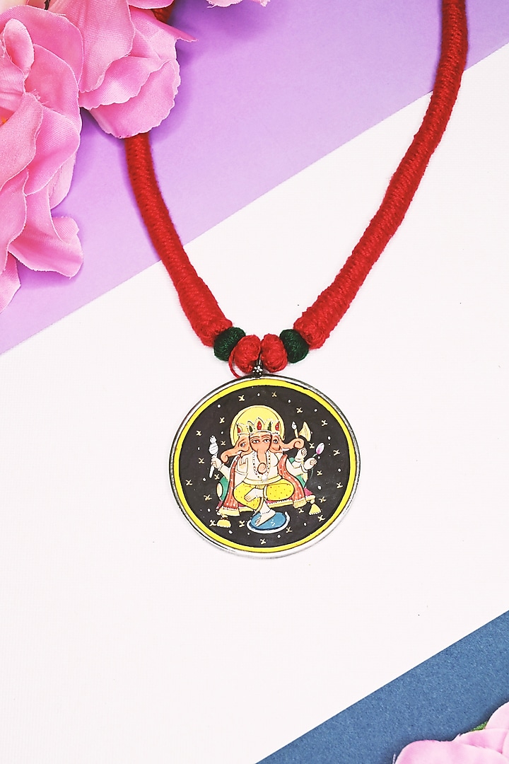 White Finish Tribal Long Necklace In Sterling Silver by Mero at Pernia ...