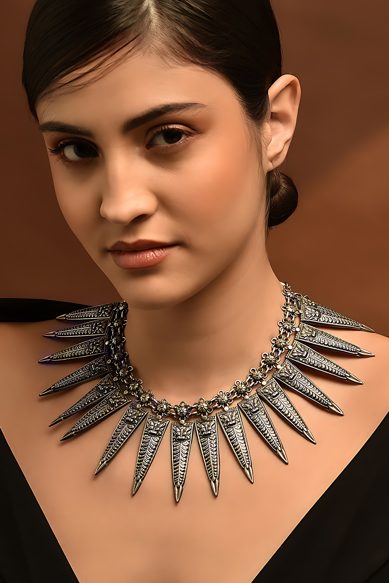 White Finish Tribal Necklace In Sterling Silver by Mero at Pernia's Pop ...