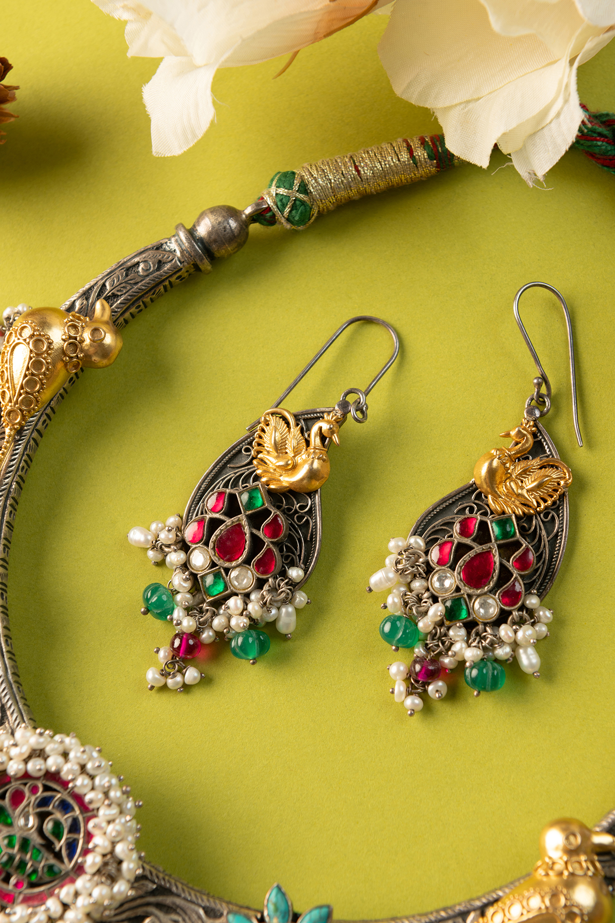 Pure silver kundan jewellery store