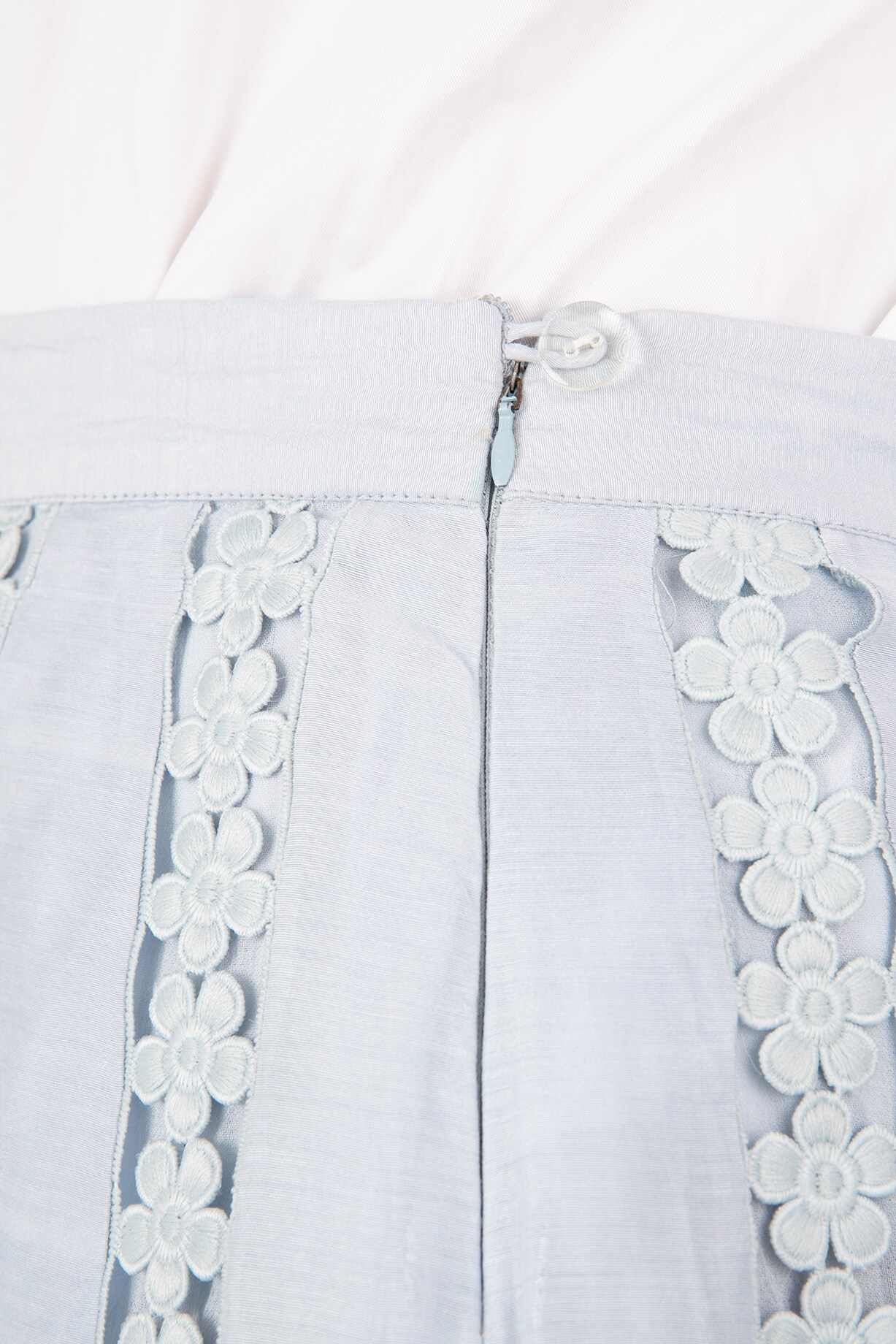 Sky powder blue lace skirt available only at Pernia's Pop Up Shop. 2025