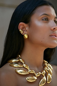 Gold Plated Double LInk Choker Necklace Design by Misho Designs at ...