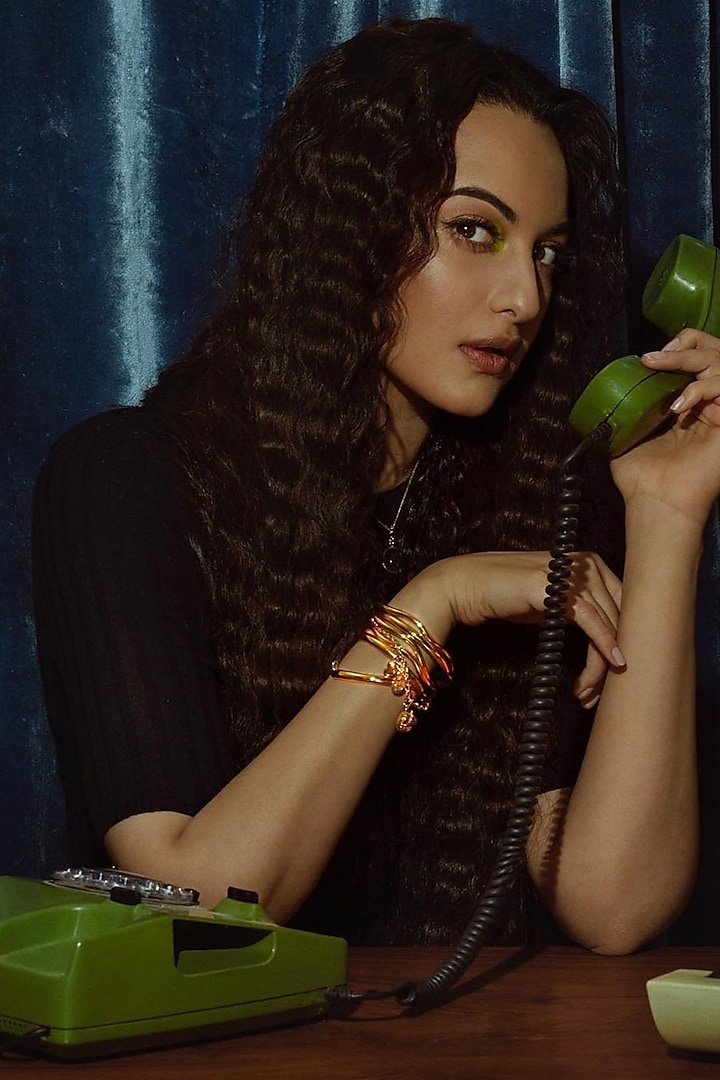 Gold Plated Handcrafted Wavy Pala Bangles (Set Of 3) by Misho Designs ...