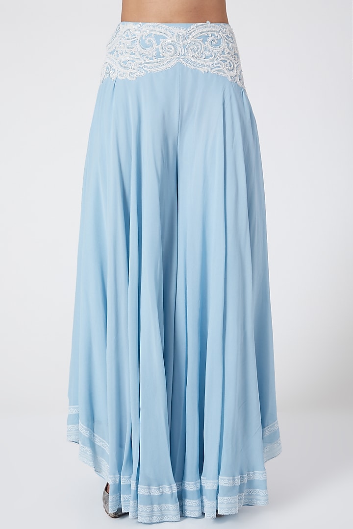 Powder Blue Embroidered Sharara Set by Megha & Jigar at Pernia's Pop Up ...