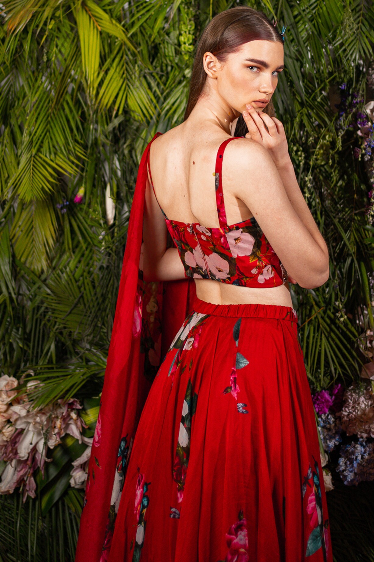 Red Printed Wedding Lehenga Set by Mahima Mahajan at Pernia's Pop Up ...
