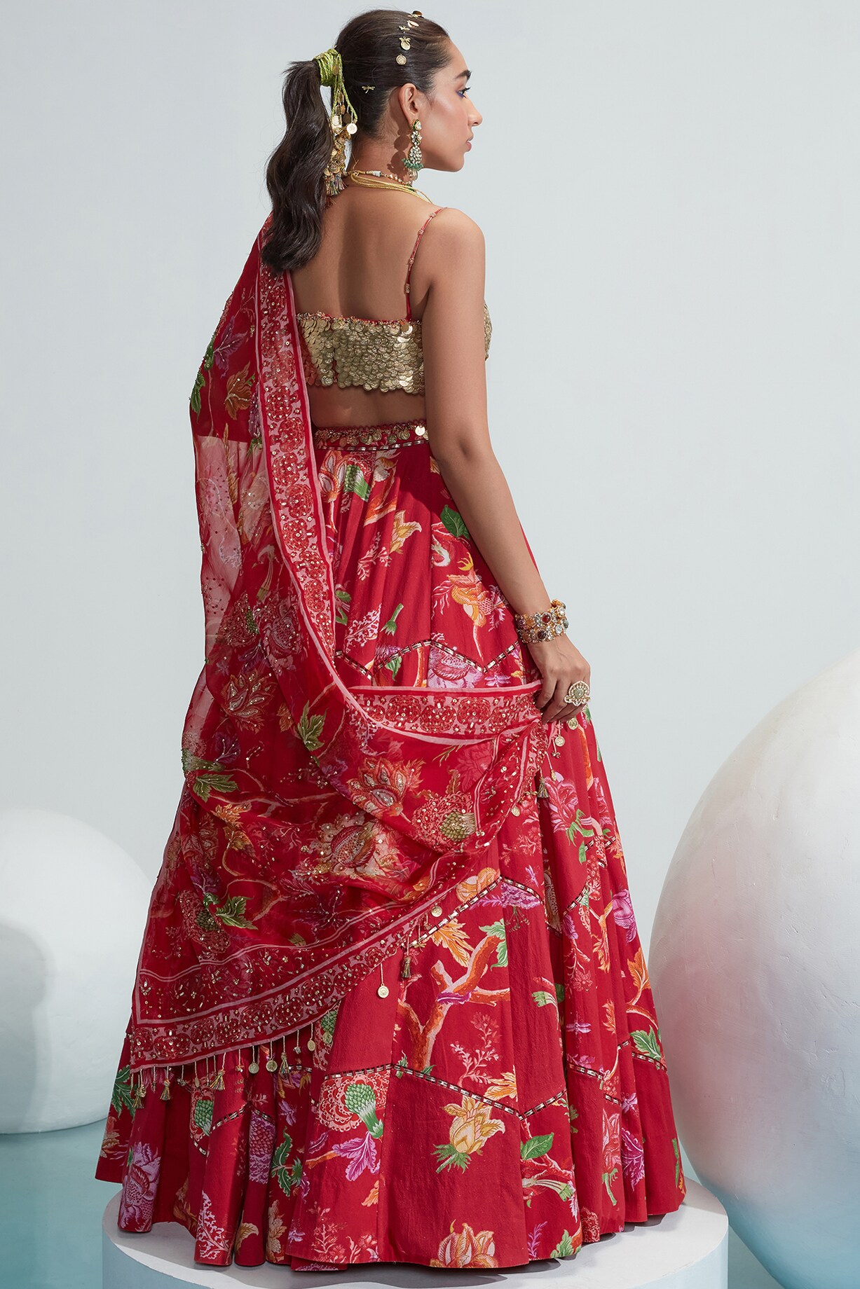 Red Embroidered Wedding Lehenga Set by Mahima Mahajan at Pernia's Pop ...
