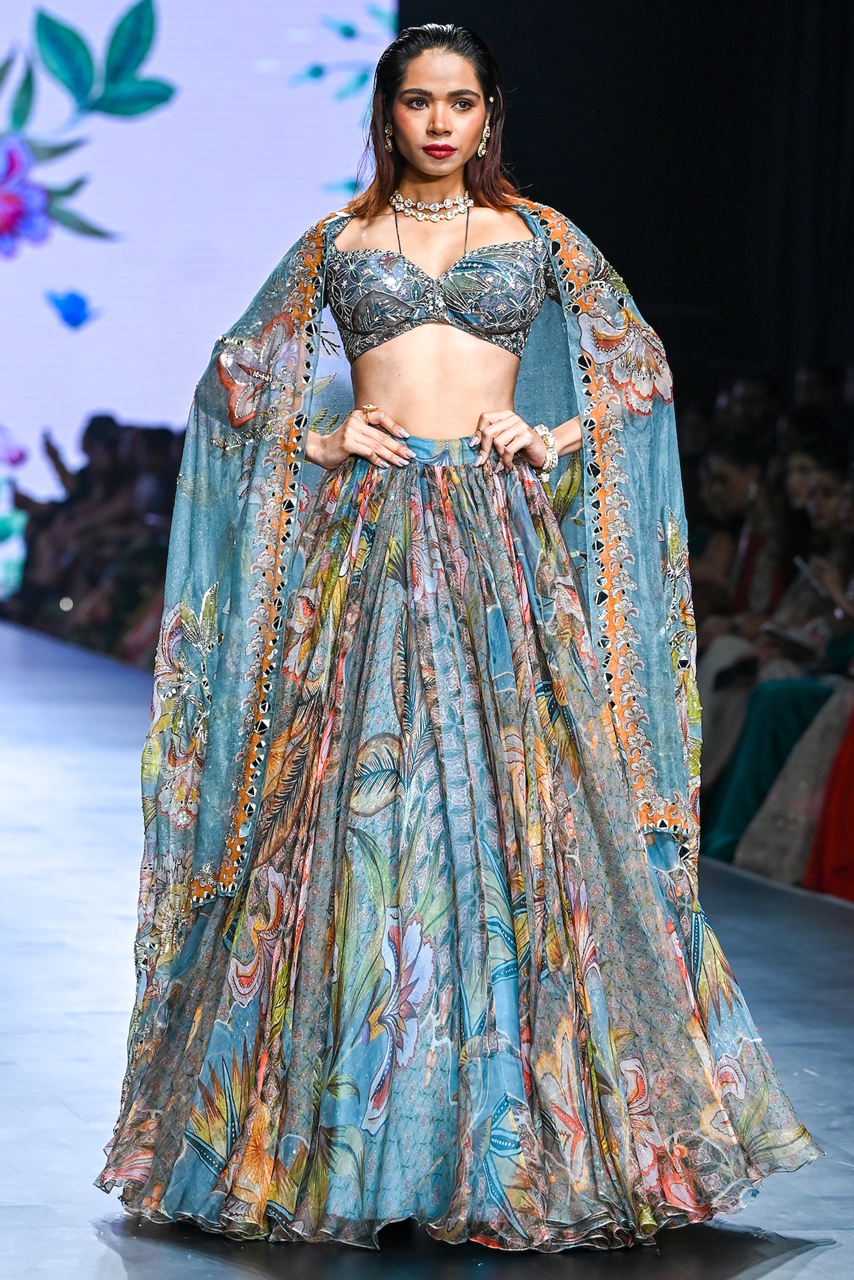 Grey Organza Wedding Lehenga Set by Mahima Mahajan at Pernia's Pop Up ...
