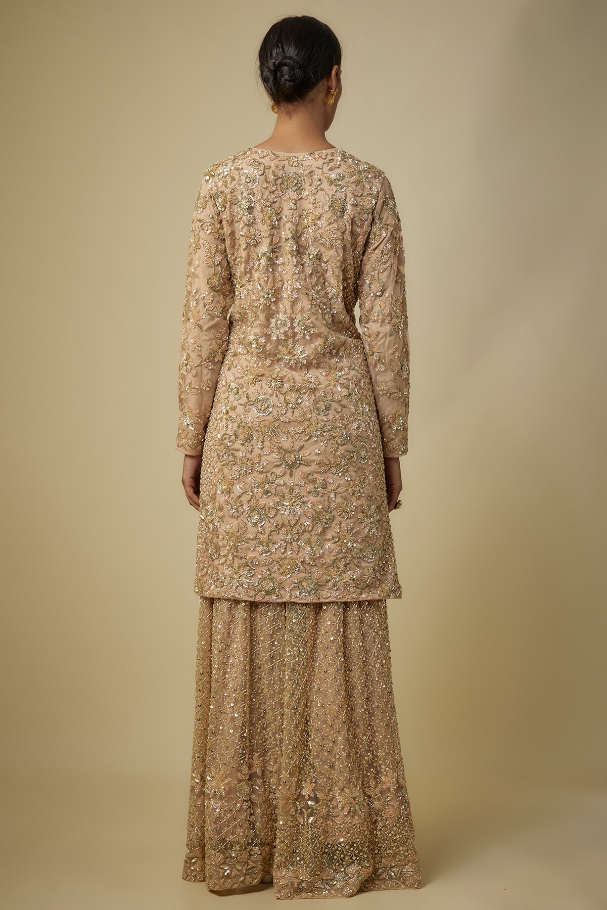 Gold Net Embroidered Sharara Set by Mehak Murpana at Pernia's Pop Up ...