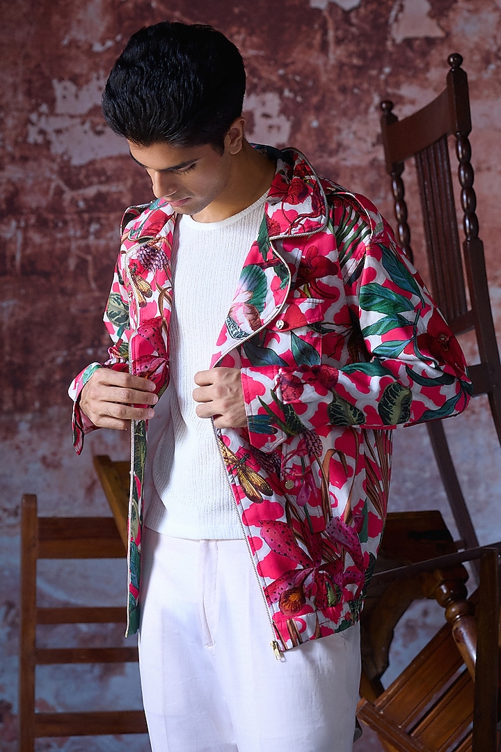 printed bomber jacket