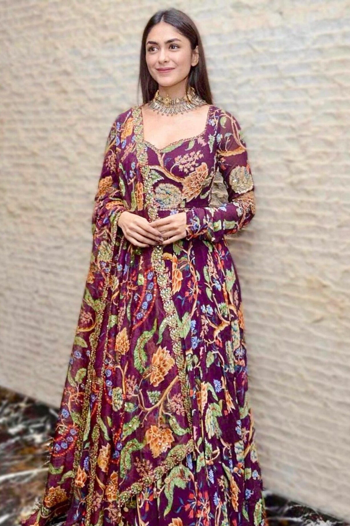 Purple Embroidered Anarkali Set by Mahima Mahajan at Pernia's Pop Up ...