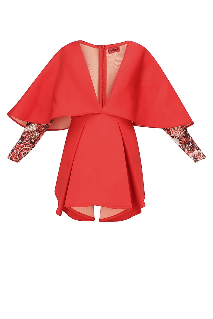 Fiesta red low neck batwing dress available only at Pernia's Pop Up ...