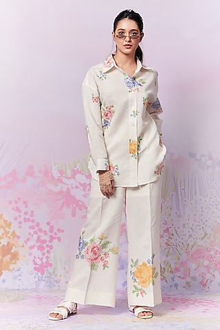 Multi-Colored Pure Linen Co-Ord Set by MOH India at Pernia's Pop Up ...