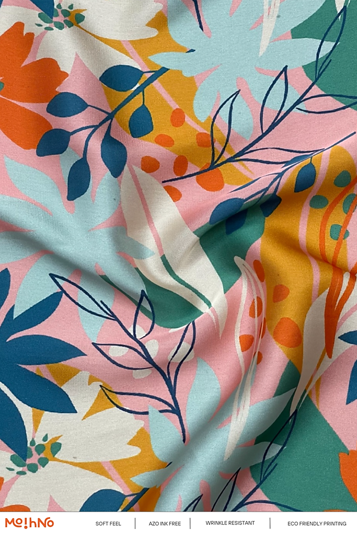 Multi-Colored Satin Floral Printed Dress by Moihno at Pernia's Pop Up ...