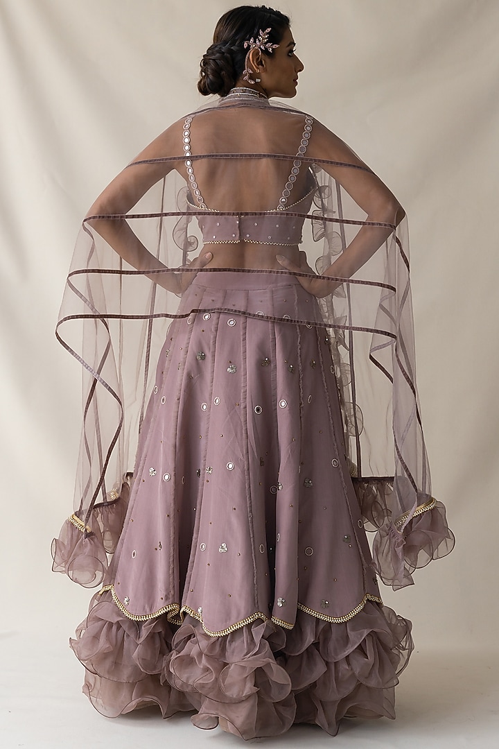 Light Pink Embroidered Wedding Lehenga Set by Merge Design at Pernia's ...