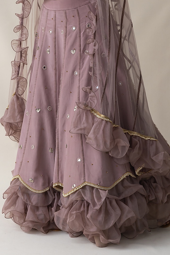 Light Pink Embroidered Lehenga Set Design by Merge Design at Pernia's ...