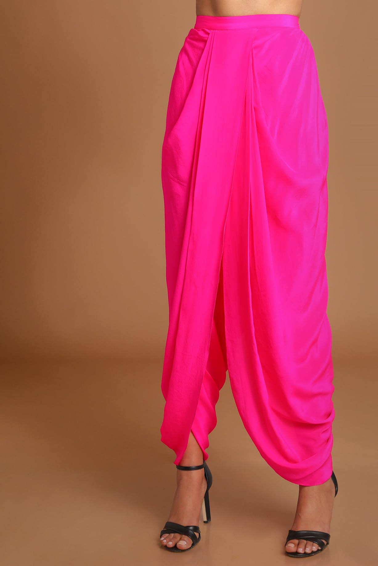 Black Printed Top WIth Hot Pink Dhoti Pants by Masaba at Pernia's Pop ...