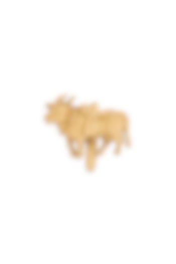 Gold Finish Cow Nose Pin Design by Masaba at Pernia's Pop Up Shop 2023
