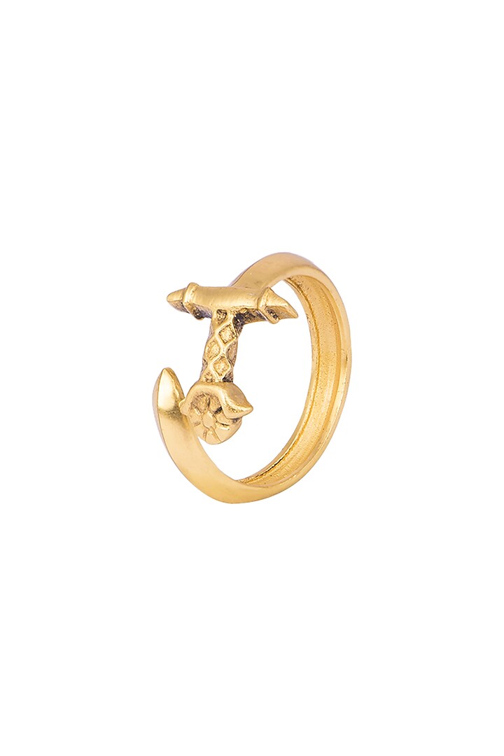 Gold Finish Oathkeeper Ring by Masaba at Pernia's Pop Up Shop 2025