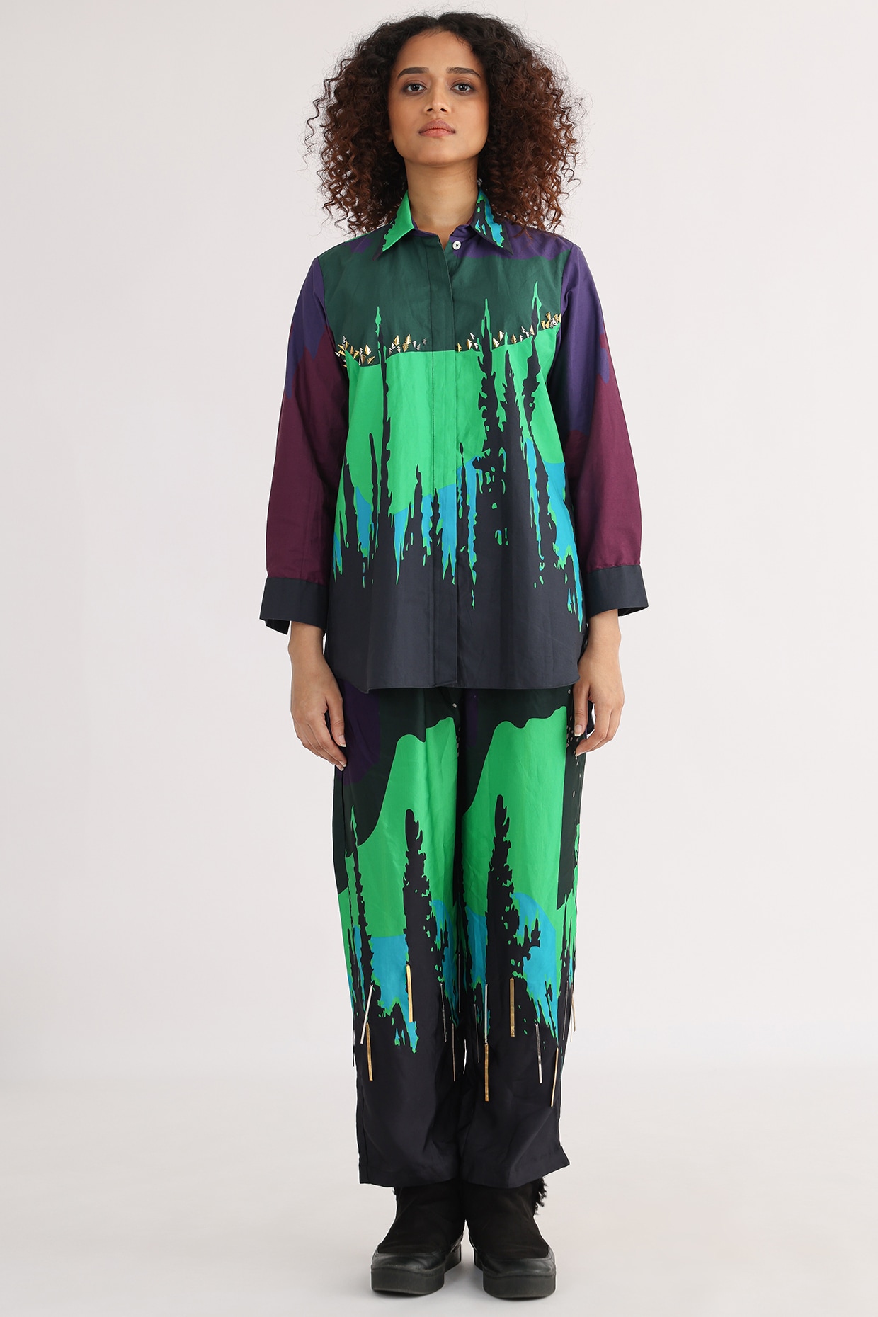 Multi-Colored Cotton Printed Co-Ord Set by Studio Moda India at Pernia ...