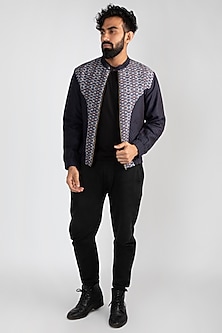 Cobalt Blue Retro Bomber Jacket Design by Mayank Modi at Pernia's Pop ...