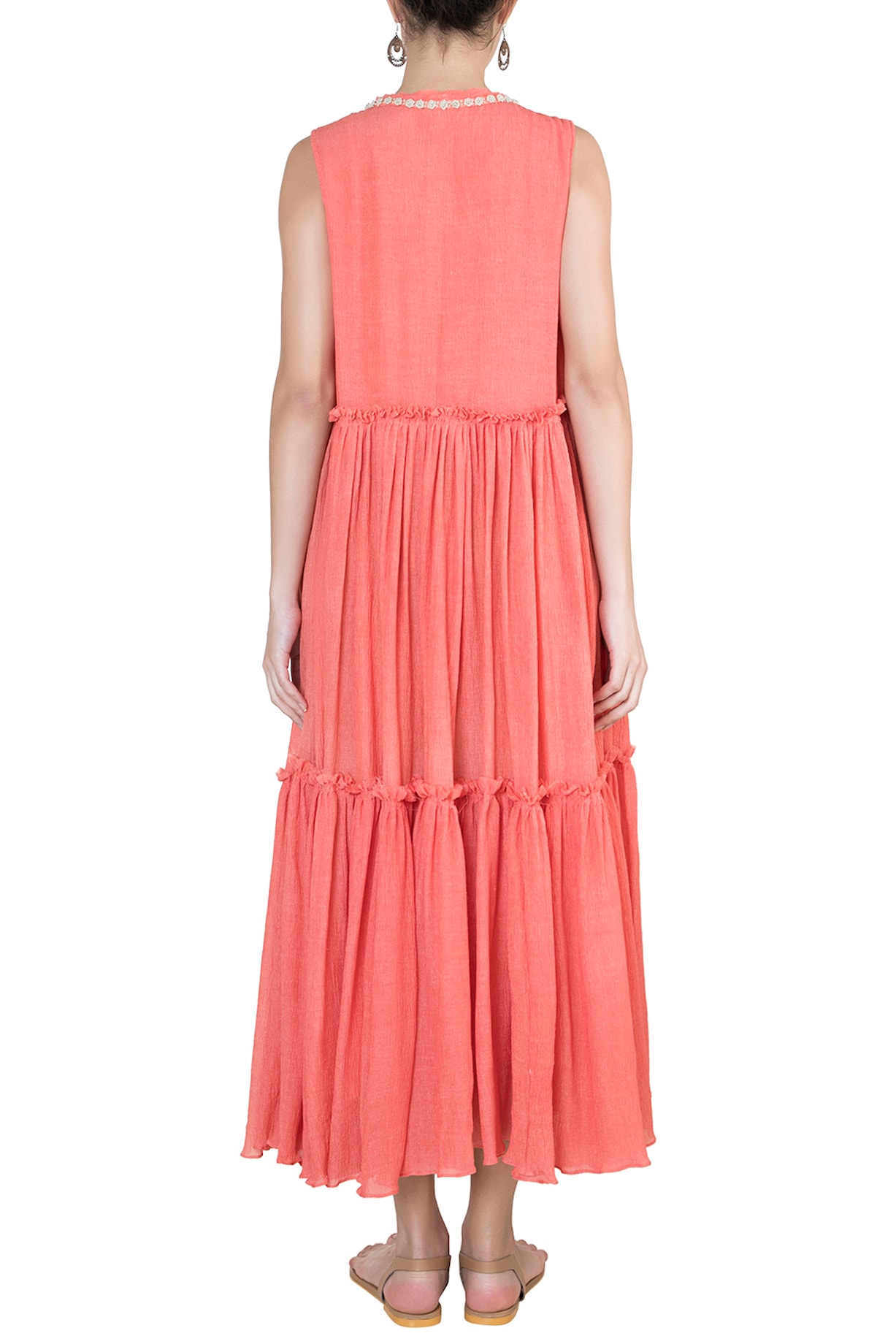 Carrot embroidered printed maxi dress by Myoho at Pernia's Pop Up Shop 2025