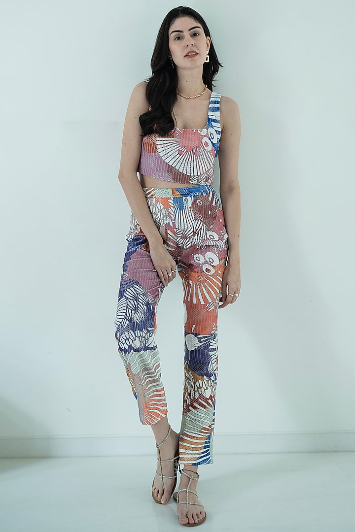 Multi-Colored Knit Co-Ord Set by NASSH at Pernia's Pop Up Shop 2025