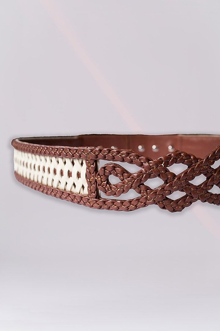 Rust Embellished Belt by S&N BY SHANTNU NIKHIL Accessories at Pernia's ...
