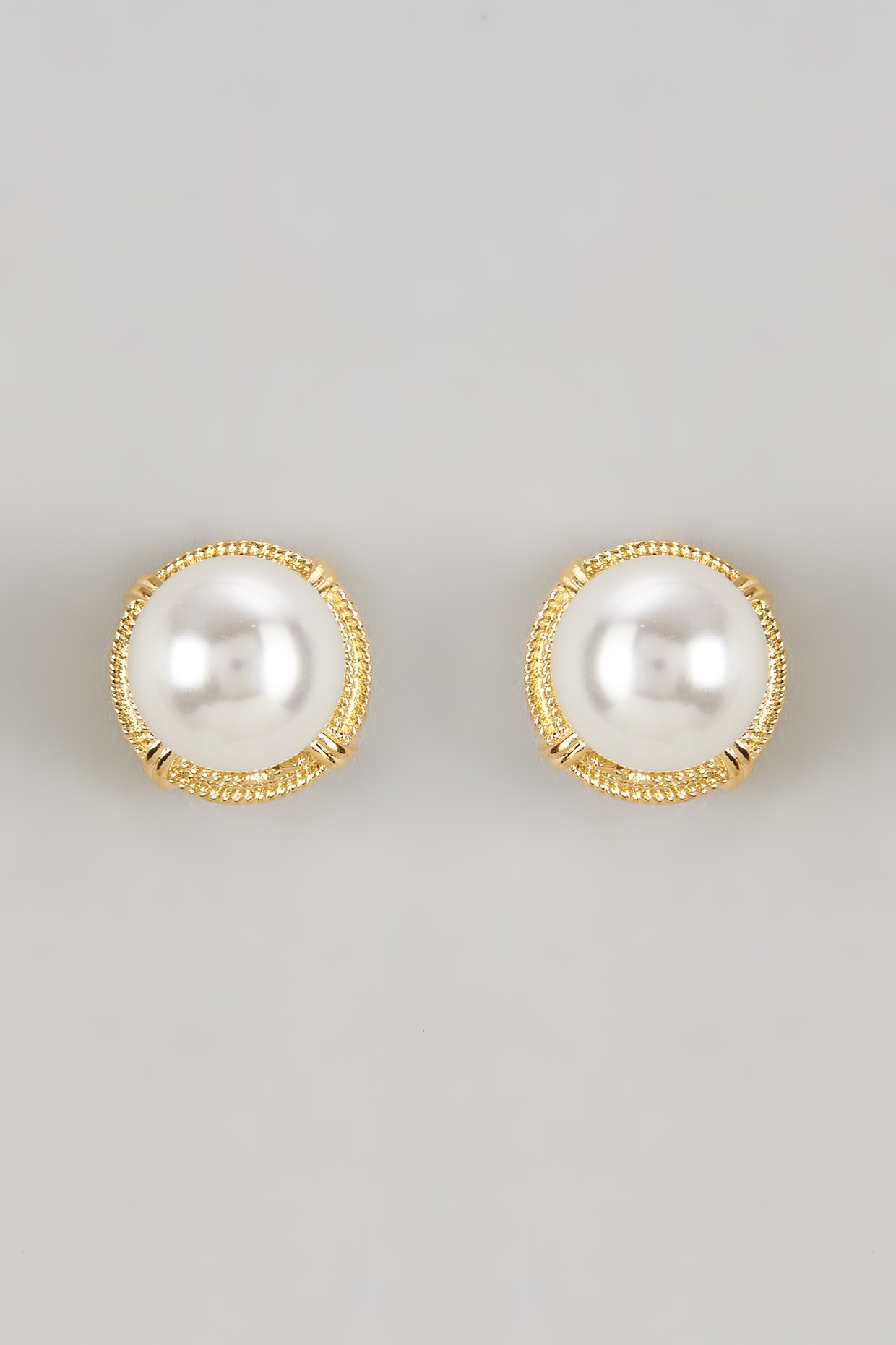 Gold Plated Pearl Stud Earrings by Nepra By Neha Goel at Pernia's Pop ...
