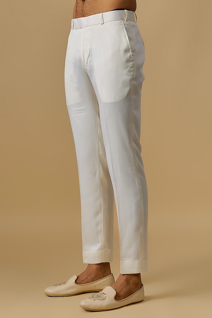 Ivory Silk Hand Embroidered Jodhpuri Set by Nero By Shaifali & Satya at ...