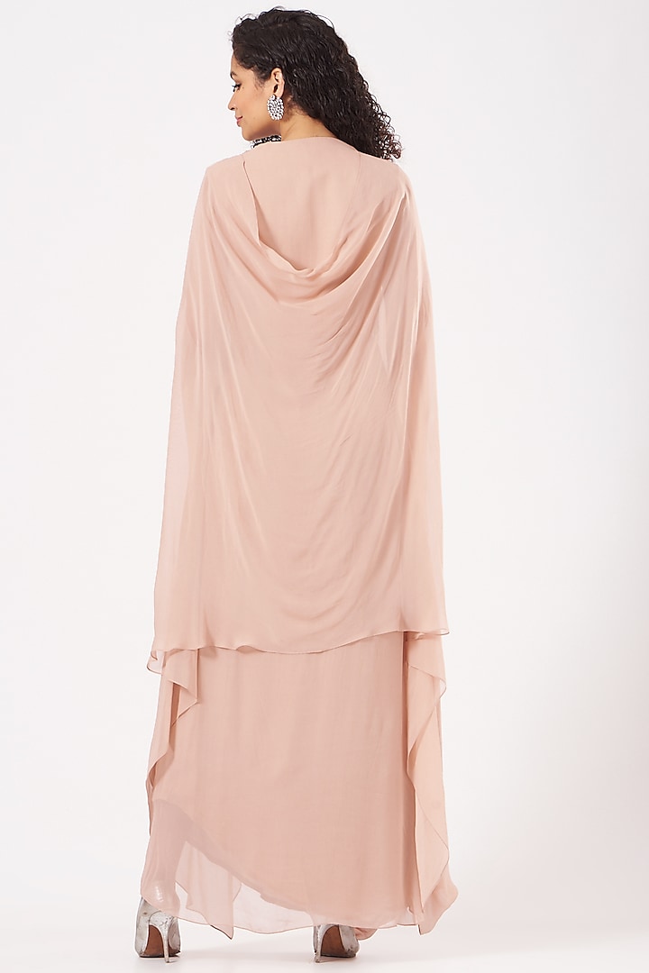 Blush Pink Embroidered Draped Gown by Nidhika Shekhar at Pernia's Pop ... Blush Pink Embroidered Draped Gown by Nidhika Shekhar at Pernia's Pop ...