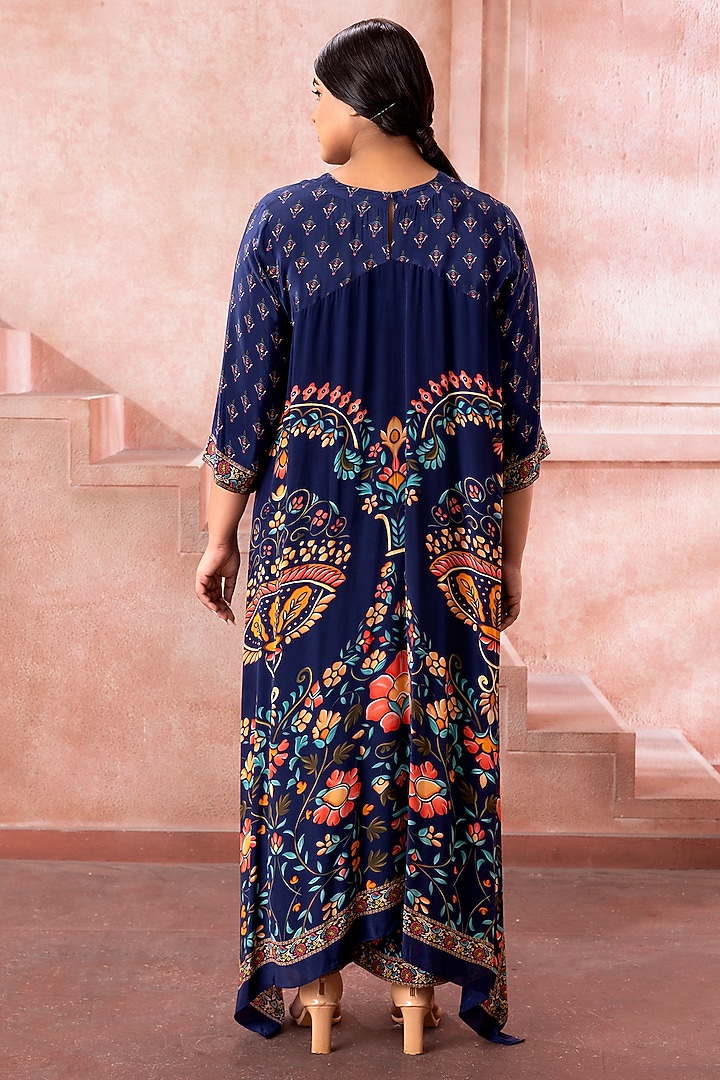 Royal Blue Satin Co-Ord Set by Neeta Lulla at Pernia's Pop Up Shop 2025