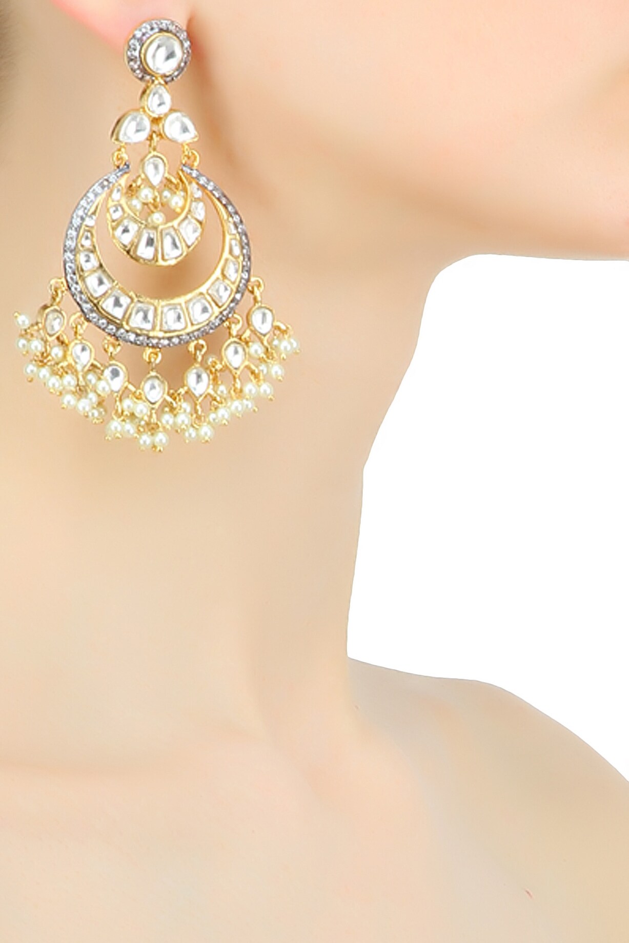Nepra by Neha Goel presents Gold plated kundan and pearl coupled ...