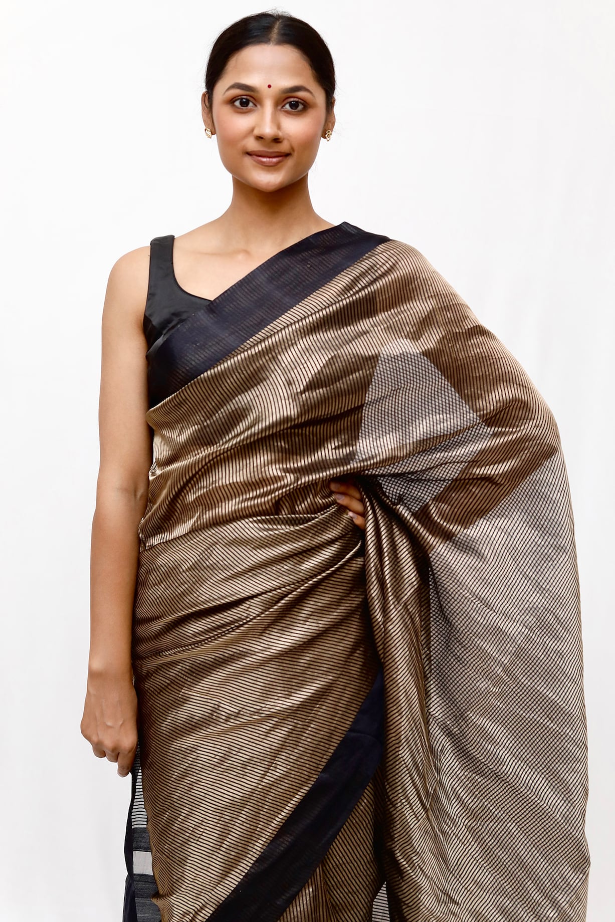 Black Tissue Jaal Work Party Wear Saree Set by Neha & Tarun at Pernia's ...