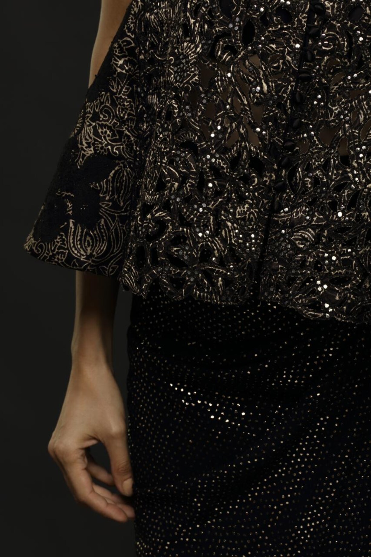 Black Mukaish Embroidered Skirt Set by Nikita Mhaisalkar at Pernia's ...