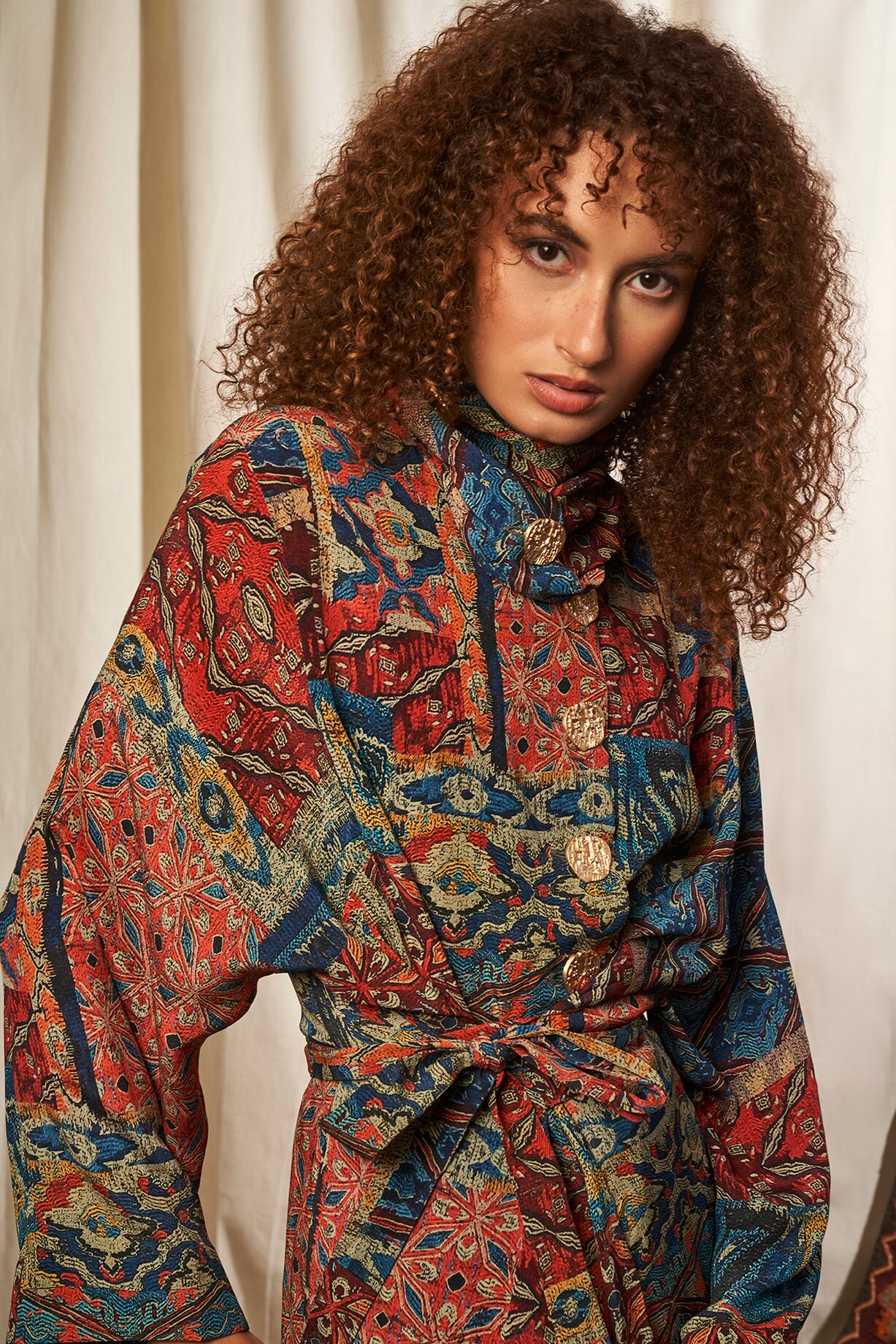 Multi Colored Tunic With Belt by Nikita Mhaisalkar at Pernia's Pop Up ...