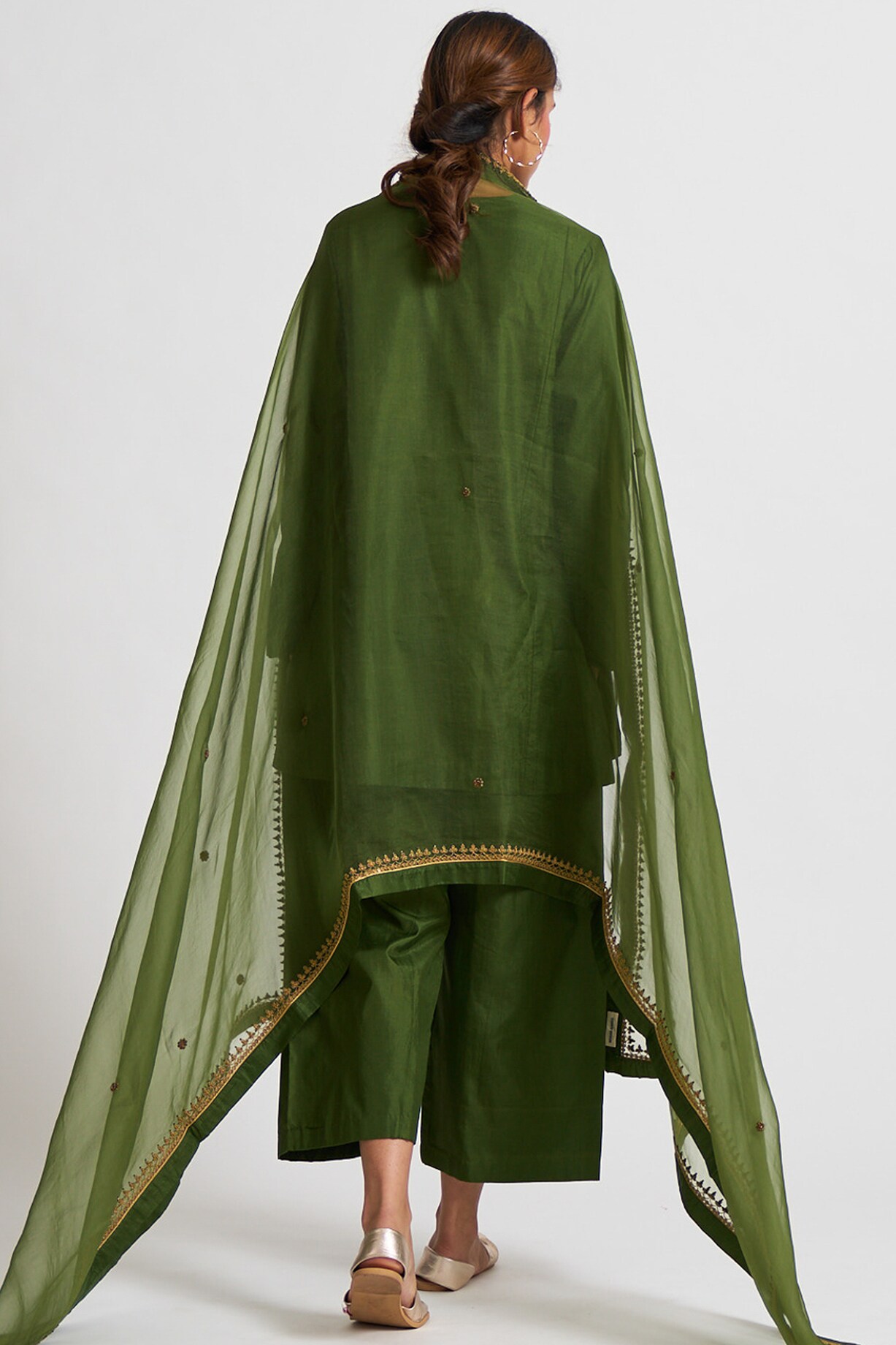 Moss Green Marodi Embroidered Kurta Set by Nishar Ahmed at Pernia's Pop ...