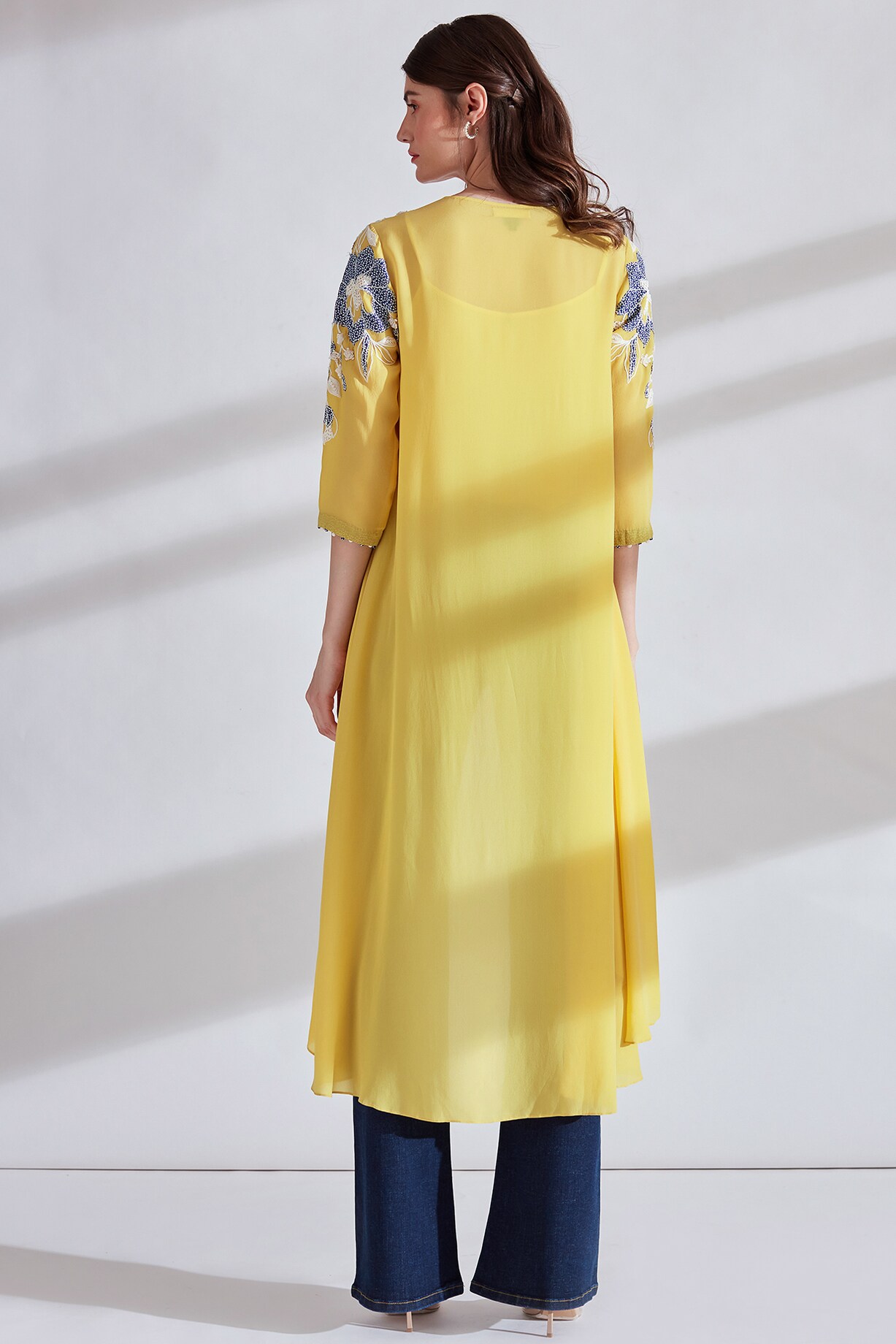 Yellow Embroidered Top by Namrata Joshipura at Pernia's Pop Up Shop 2026