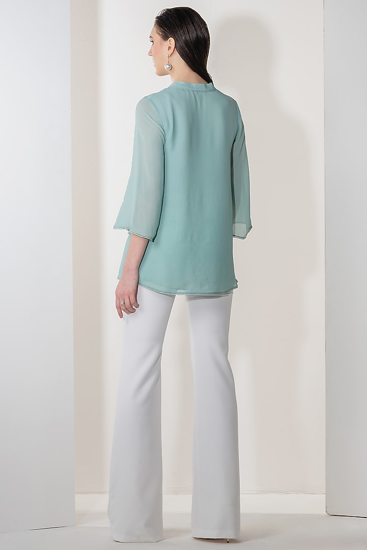 Powder Blue Embellished Top by Namrata Joshipura at Pernia's Pop Up ...