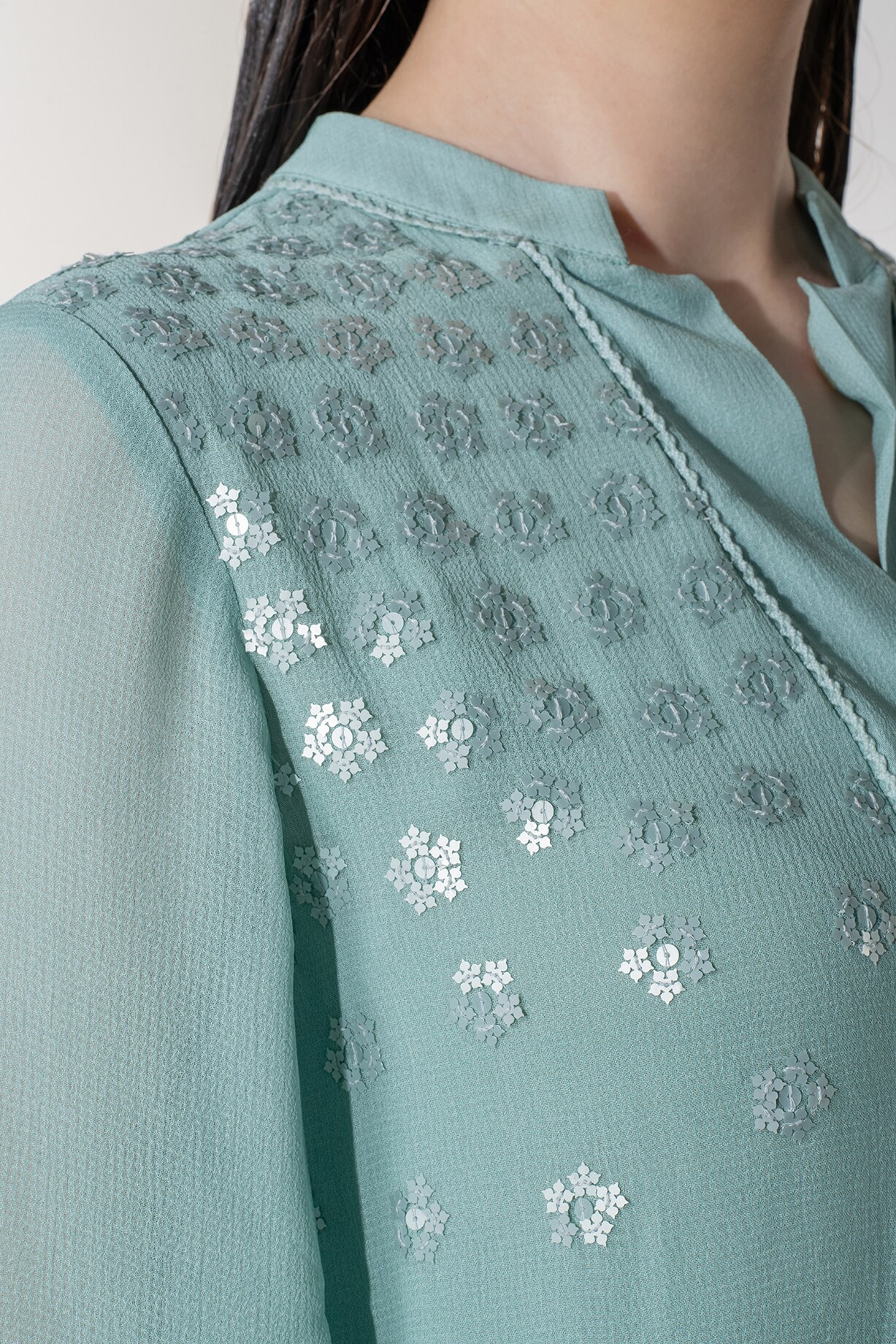 Powder Blue Embellished Top by Namrata Joshipura at Pernia's Pop Up ...