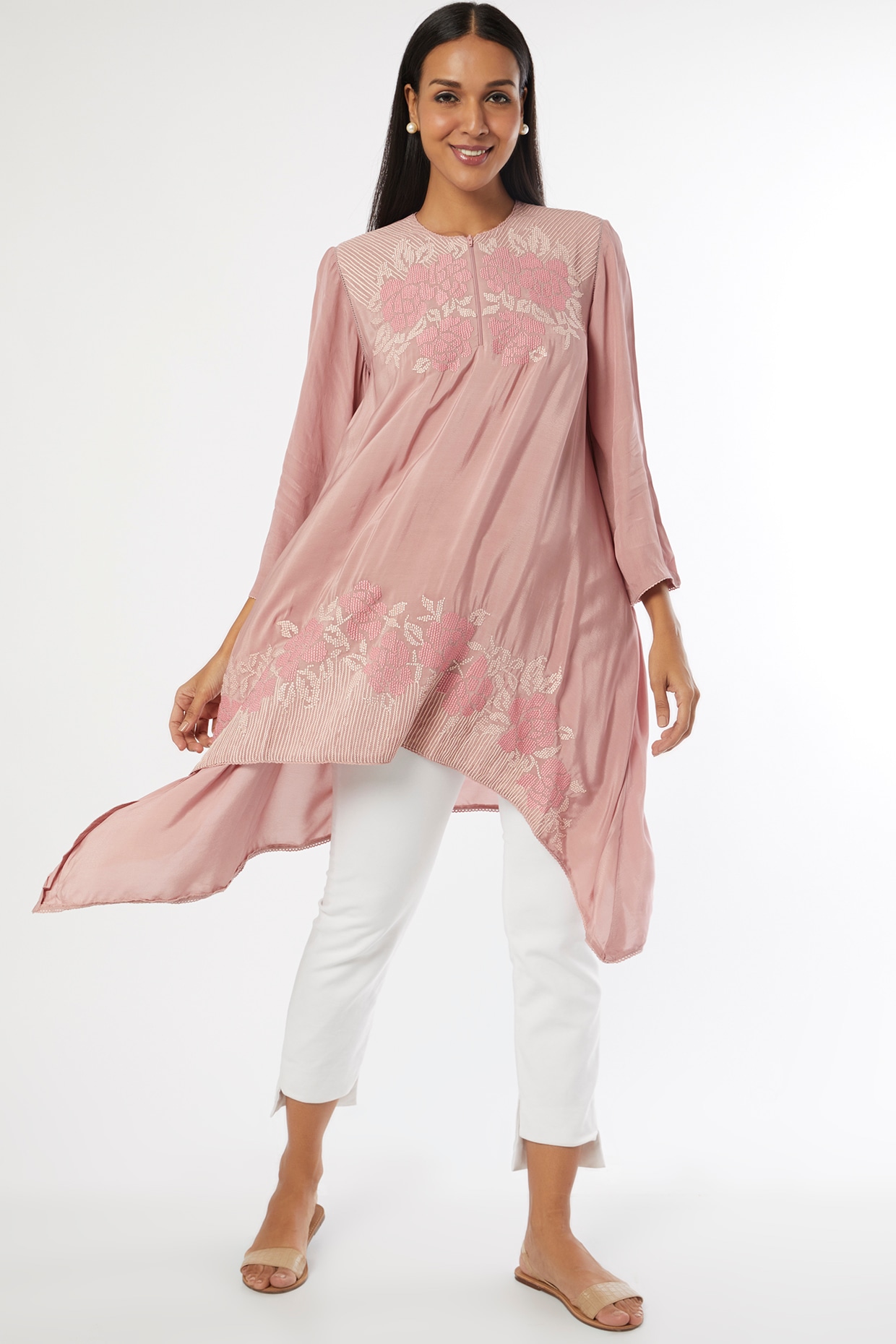 Onion Pink Embellished Tunic by Namrata Joshipura at Pernia's Pop Up ...