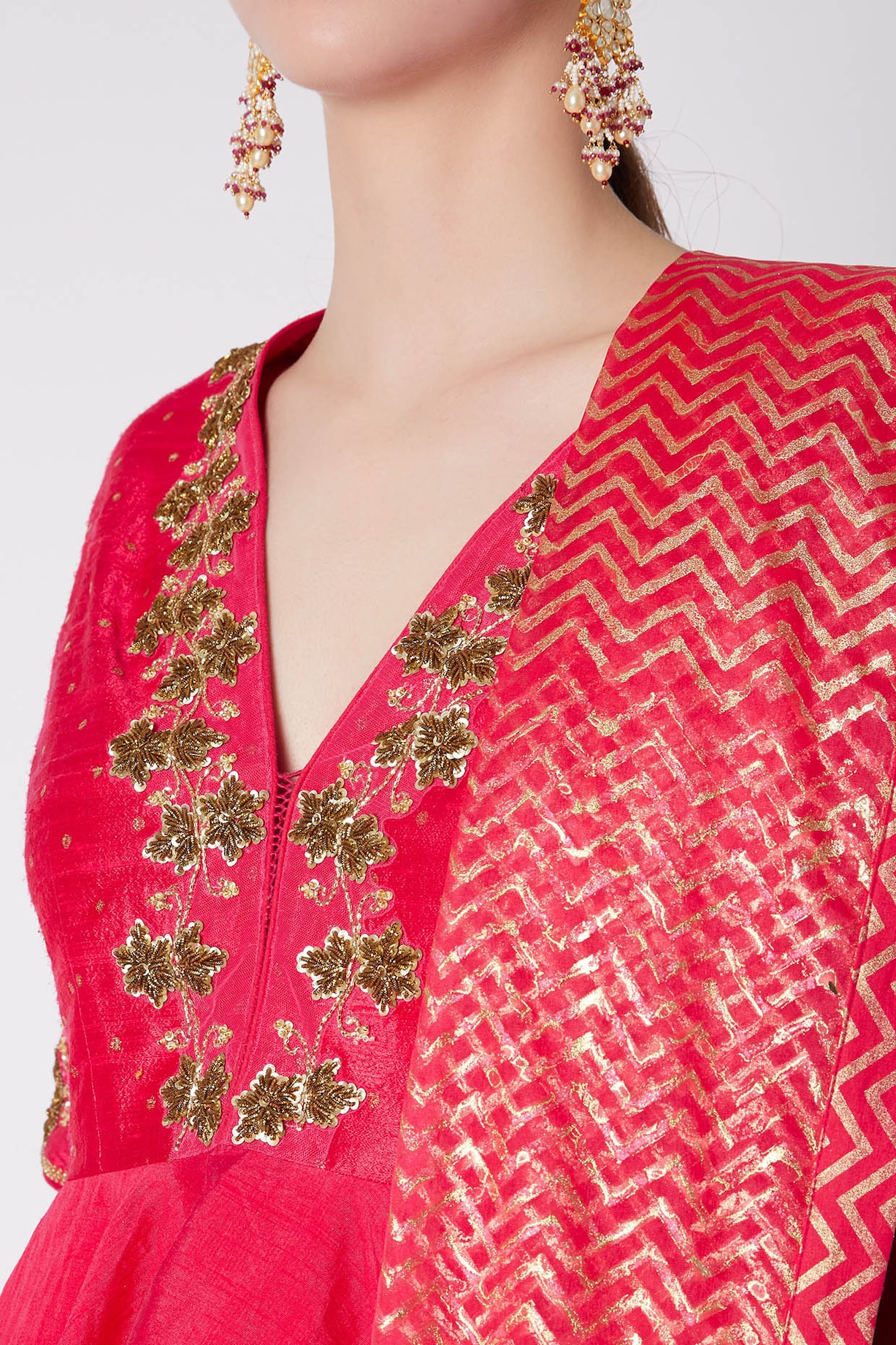 Red Rose Embroidered Dhoti Set Design by Nikasha at Pernia's Pop Up ...